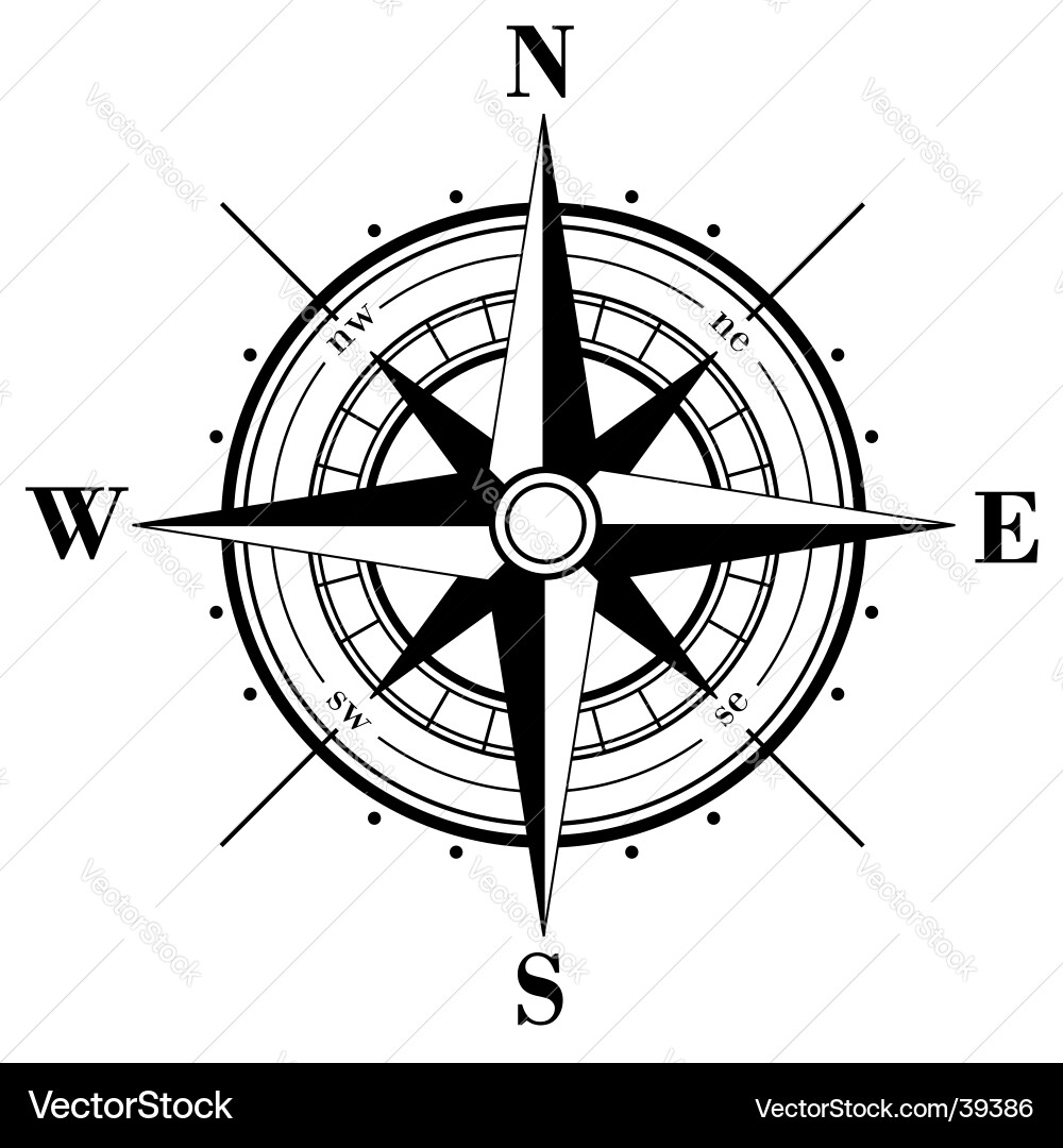 Compass rose Royalty Free Vector Image - VectorStock