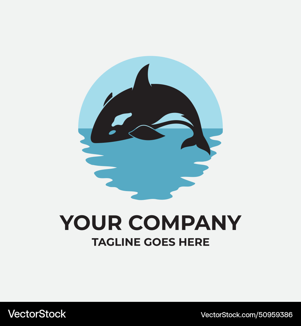 Killer whale logo Royalty Free Vector Image - VectorStock