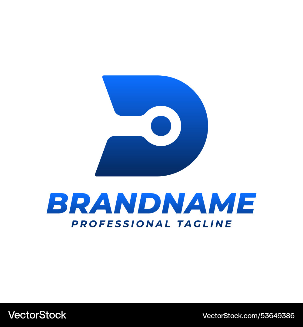 Letter d technology logo suitable for any Vector Image