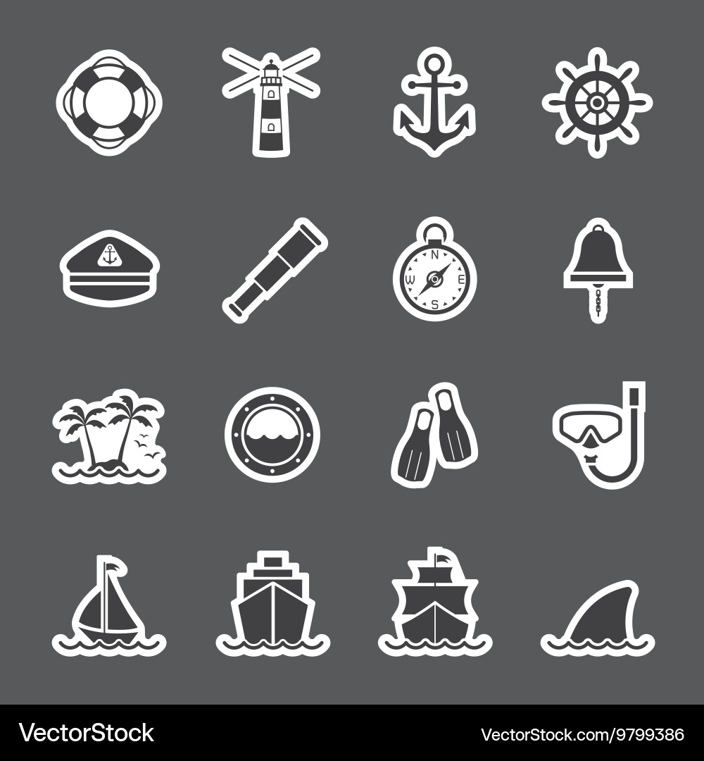 Marine and nautical icon Royalty Free Vector Image