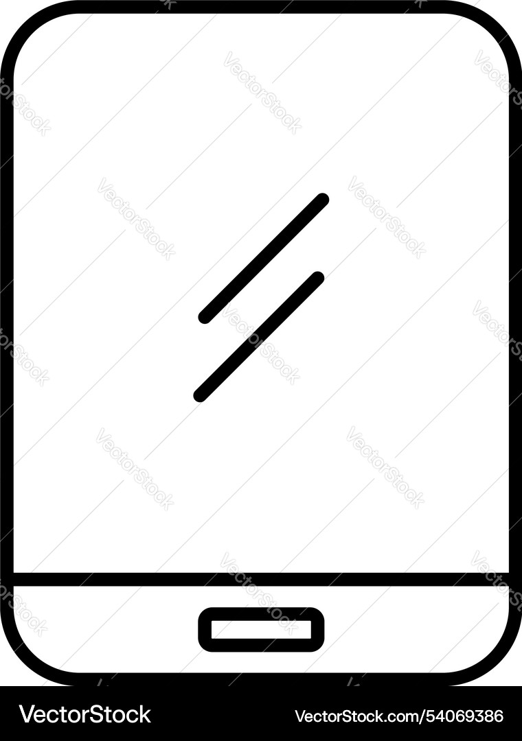 Tablet line icon design Royalty Free Vector Image