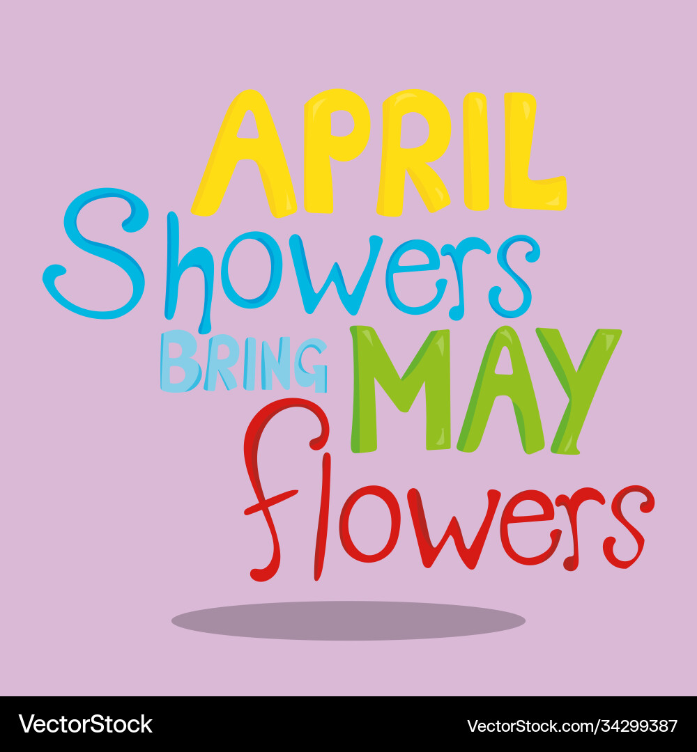 April Raindrops Royalty Free Vector Image - VectorStock