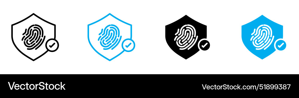 Biometric authentication icon ideal for digital Vector Image Biometric authentication icon ideal for digital Vector Image