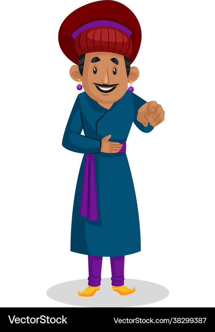 Birbal cartoon character Royalty Free Vector Image