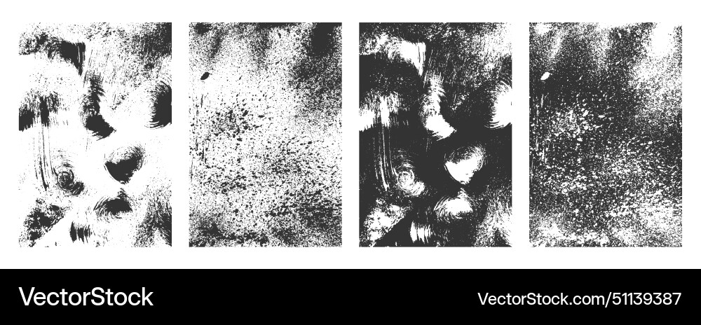 Black and white messy wall texture banner in pack Vector Image