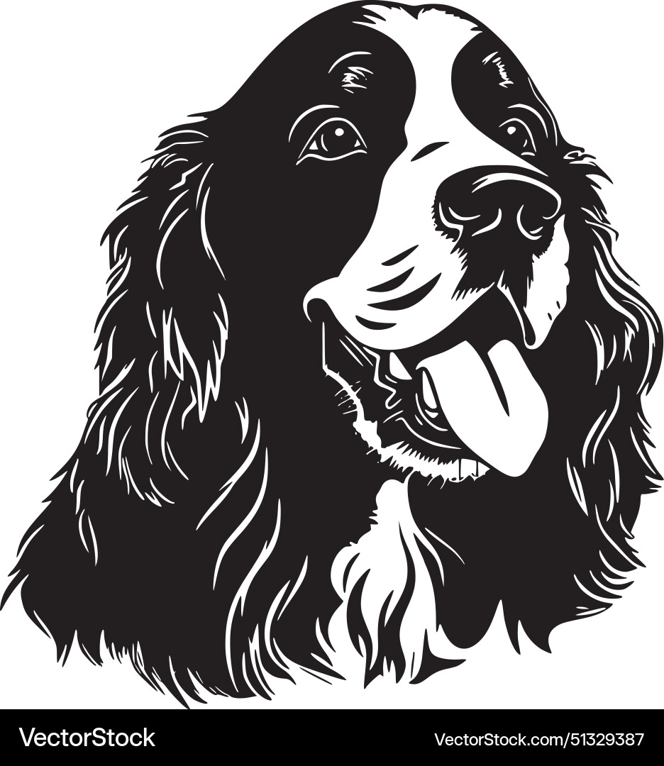 Cocker spaniel - minimalist and simple silhouette Vector Image