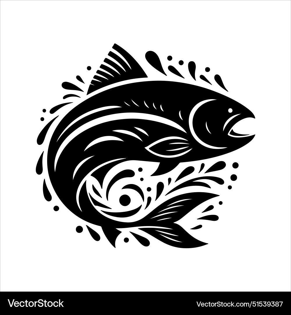 Fish are aquatic vertebrates characterized Vector Image