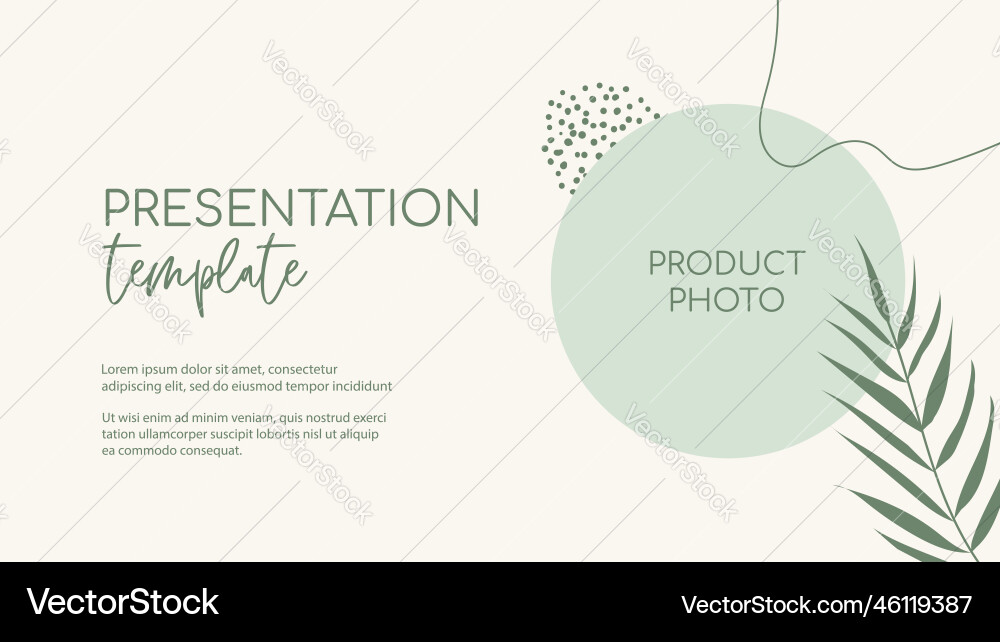 Presentation organic template natural Royalty Free Vector