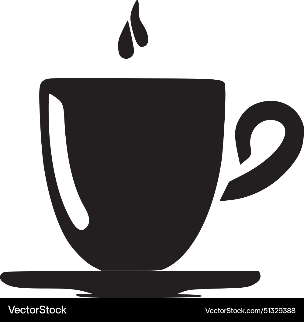 Coffee - minimalist and flat logo Royalty Free Vector Image