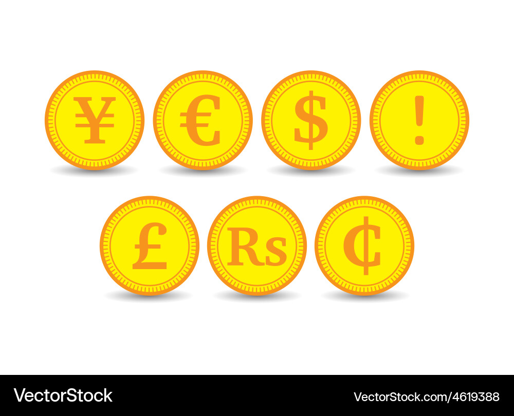 Coins Royalty Free Vector Image - VectorStock