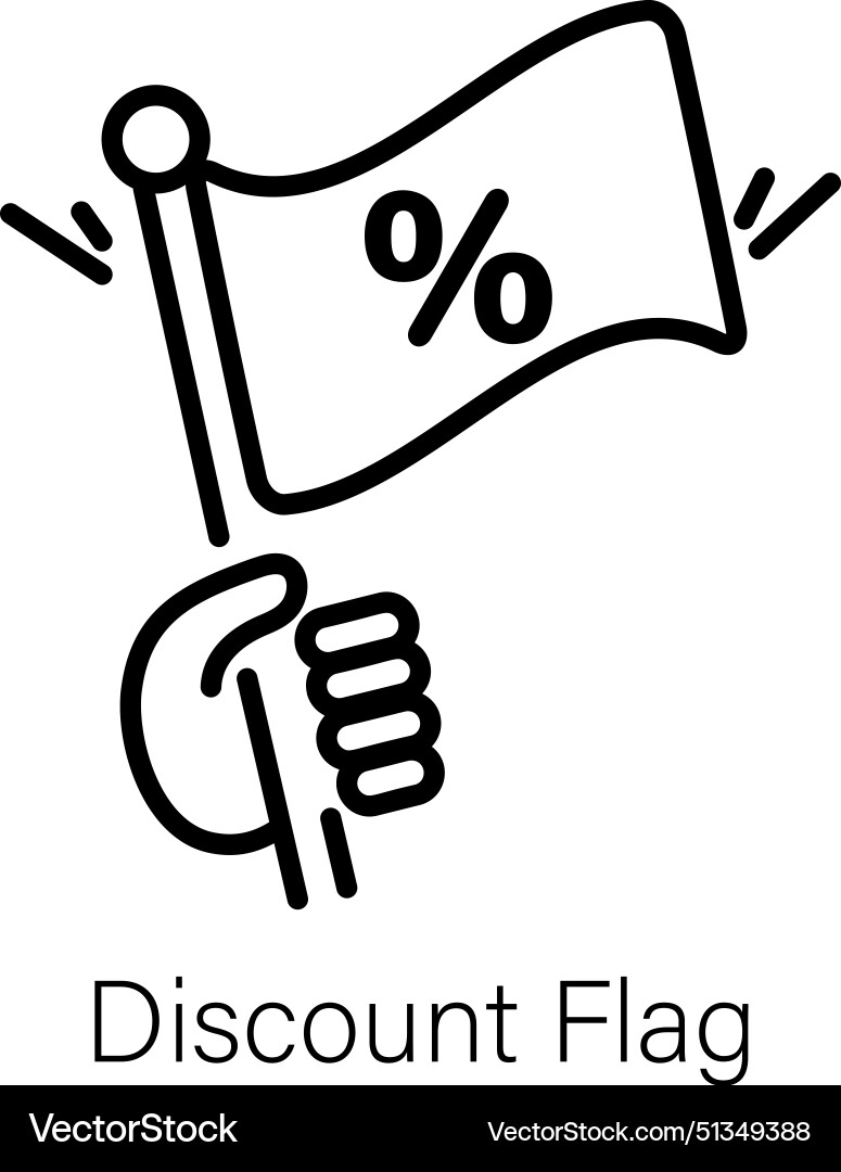 Discount flag Royalty Free Vector Image - VectorStock