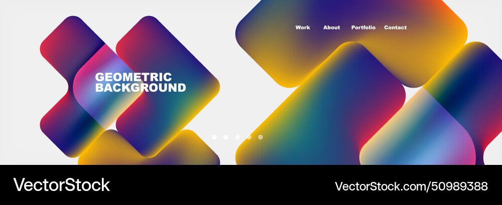 Geometric background with colorful squares Vector Image