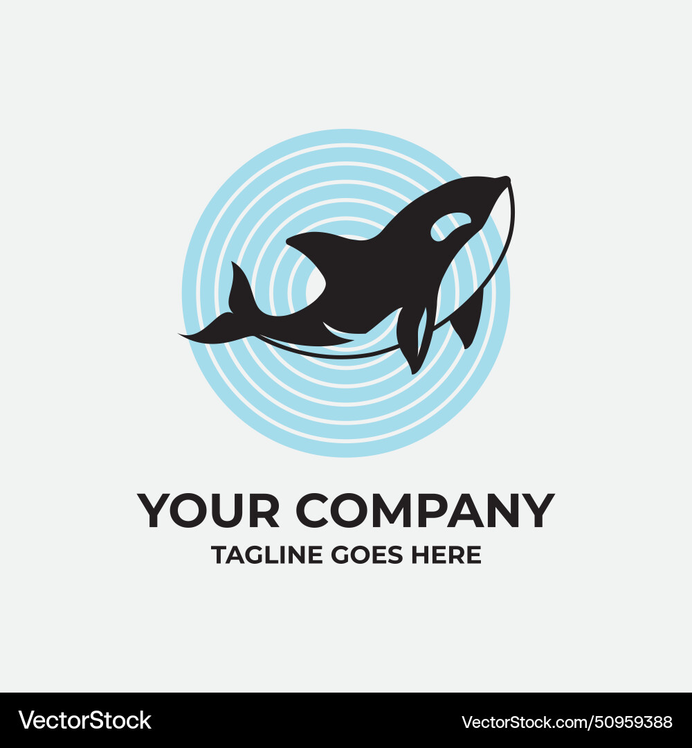 Killer whale logo Royalty Free Vector Image - VectorStock