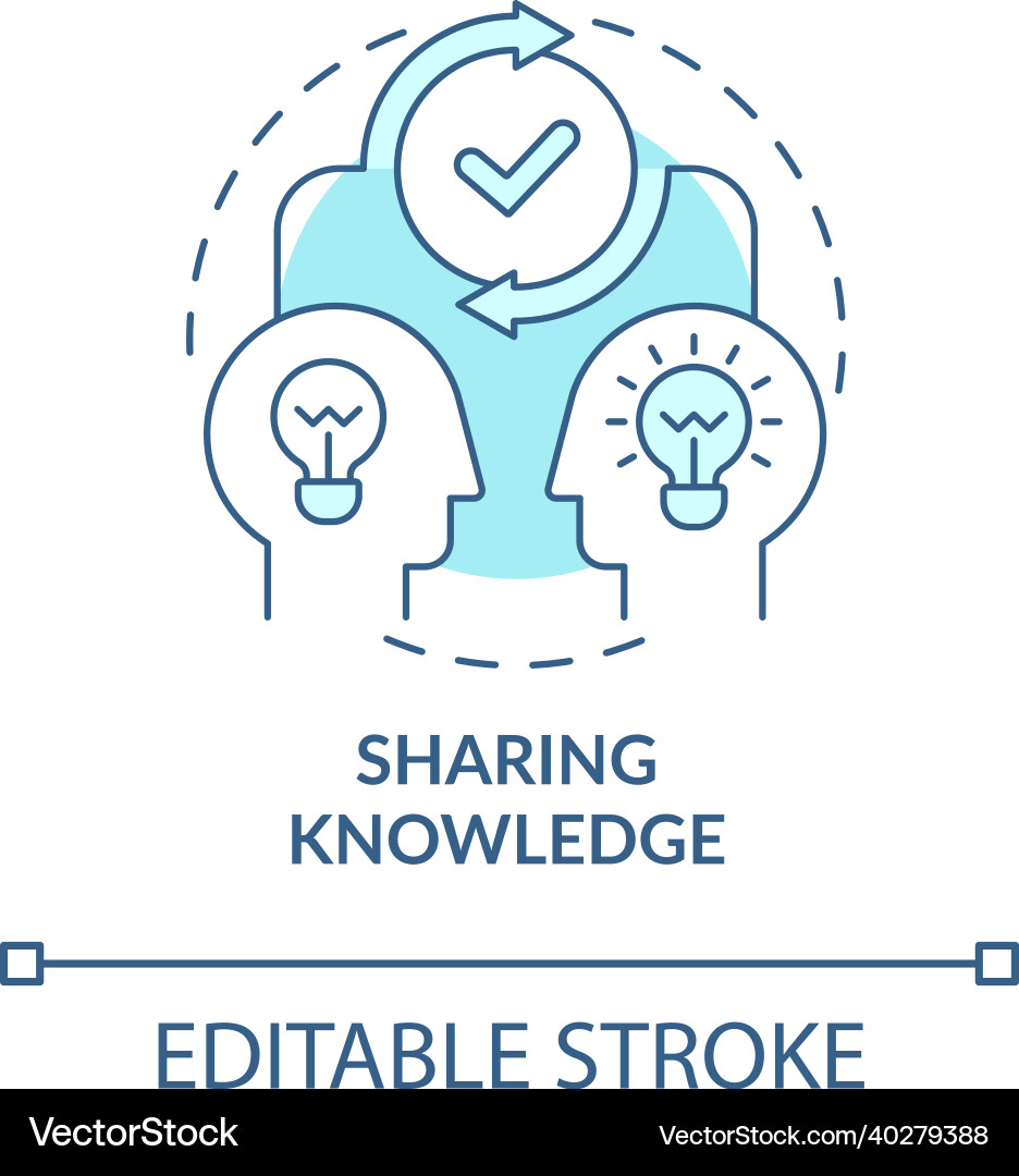 Knowledge Exchange Concept Icon Royalty Free Vector Image