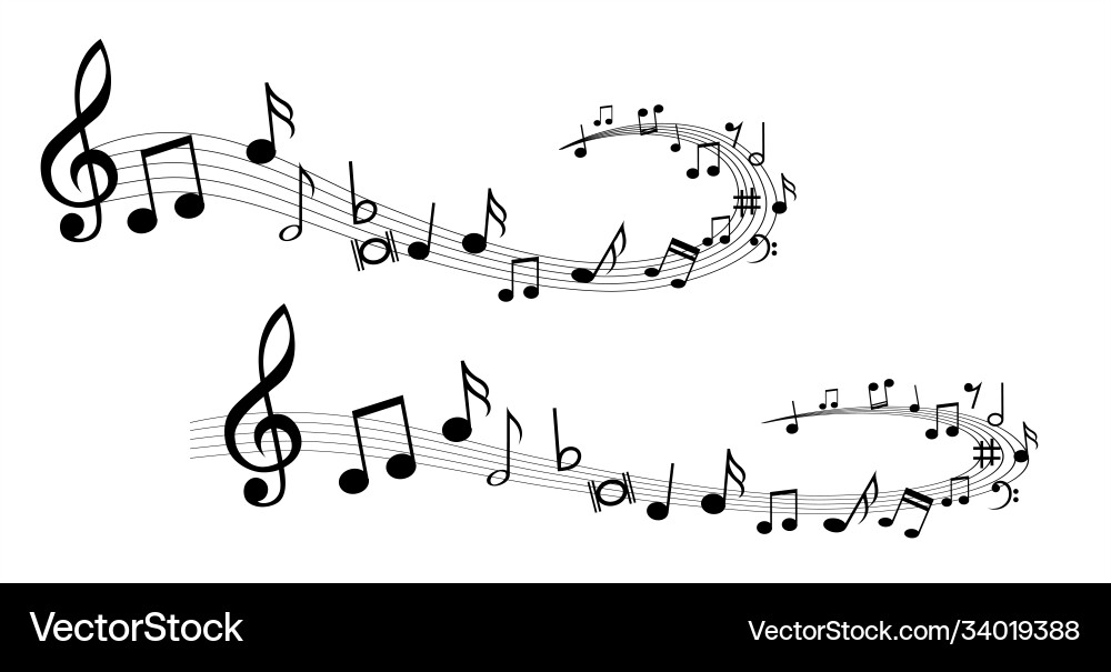 Musical Notes Stave Pattern Royalty Free Vector Image