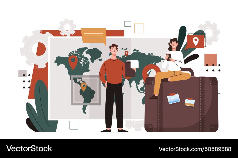 People with migration Royalty Free Vector Image