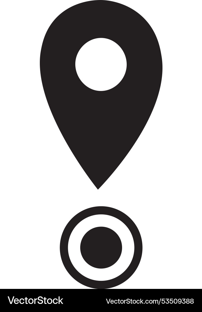 Pin navigation point Royalty Free Vector Image