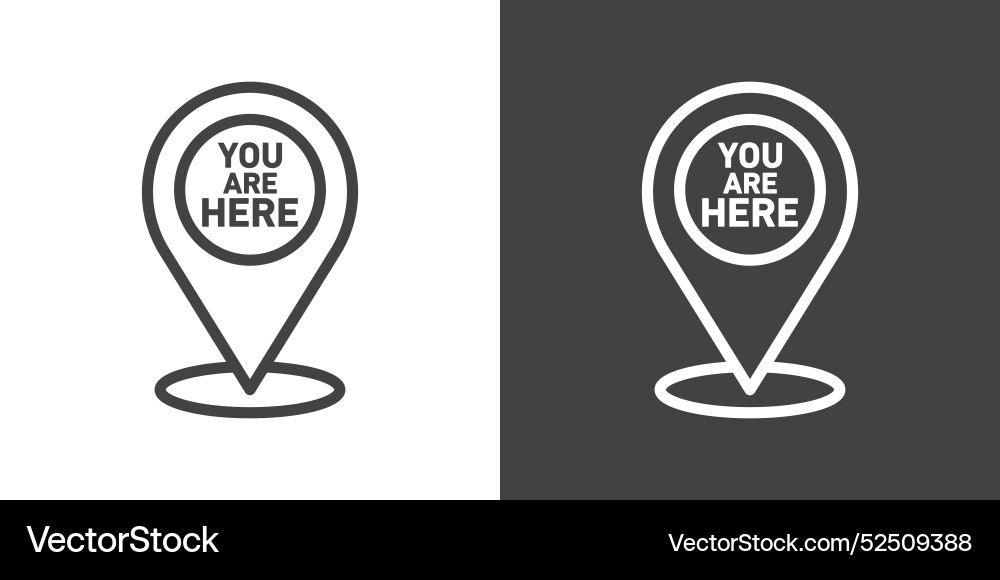 You are here pointer icon Royalty Free Vector Image