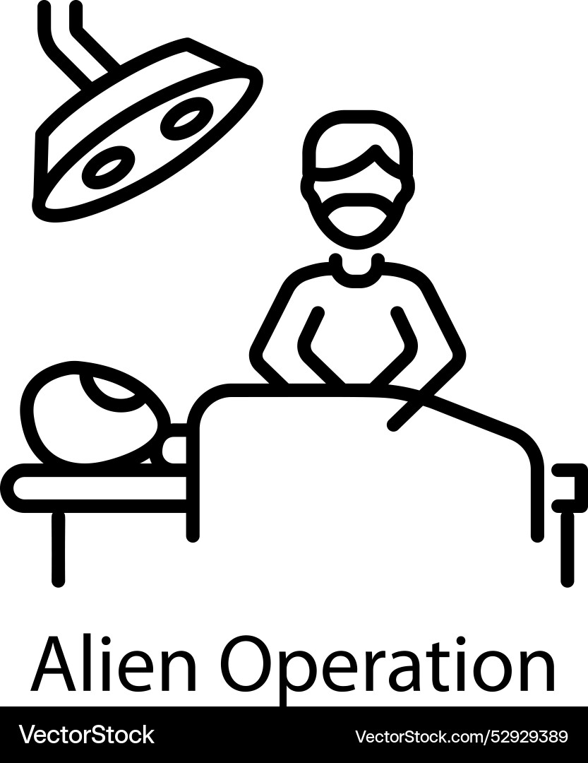 Alien operation Royalty Free Vector Image - VectorStock