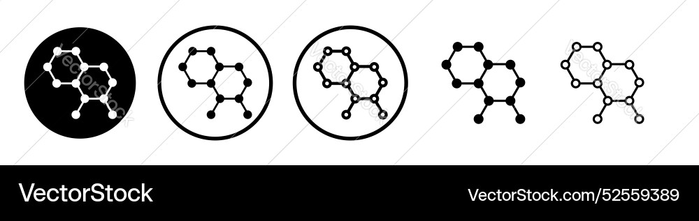 Hormones icon set on white background Royalty Free Vector