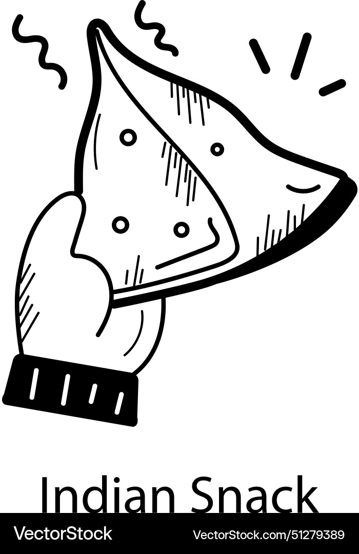 Indian snack Royalty Free Vector Image - VectorStock