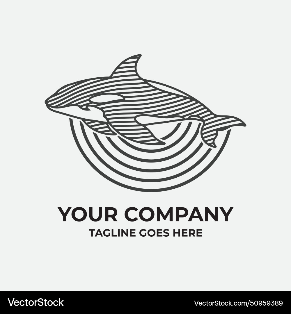 Killer whale logo Royalty Free Vector Image - VectorStock