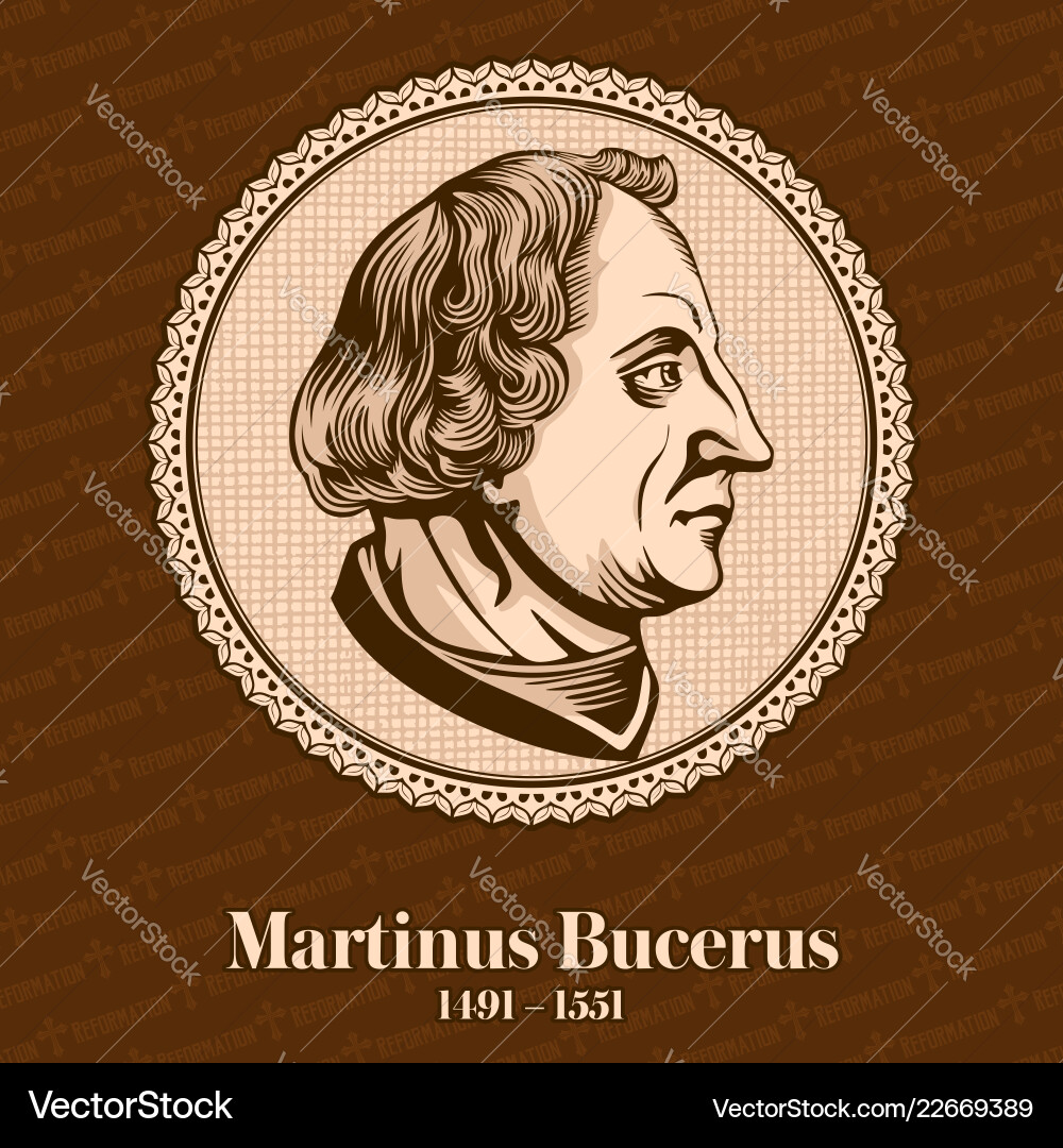 Martin bucer was a german protestant reformer Vector Image