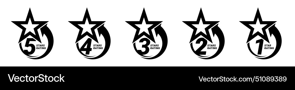 Star rating star symbol or emblem Royalty Free Vector Image