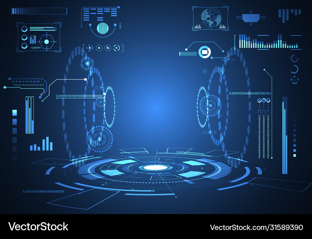 Abstract technology ui futuristic concept hud Vector Image