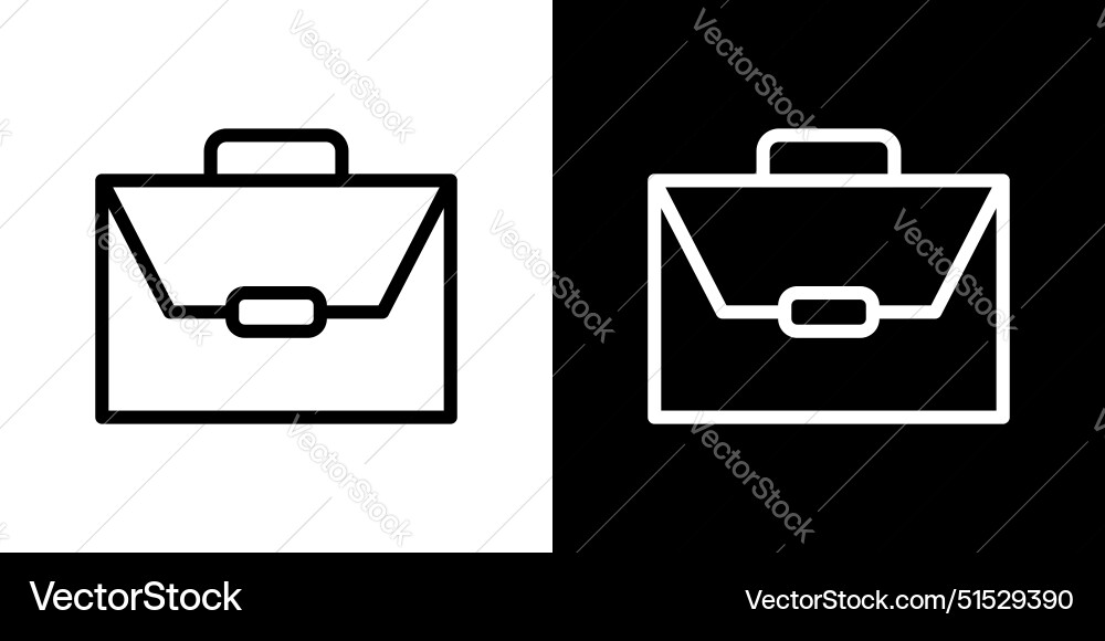 Briefcase icon set businessman baggage symbol Vector Image