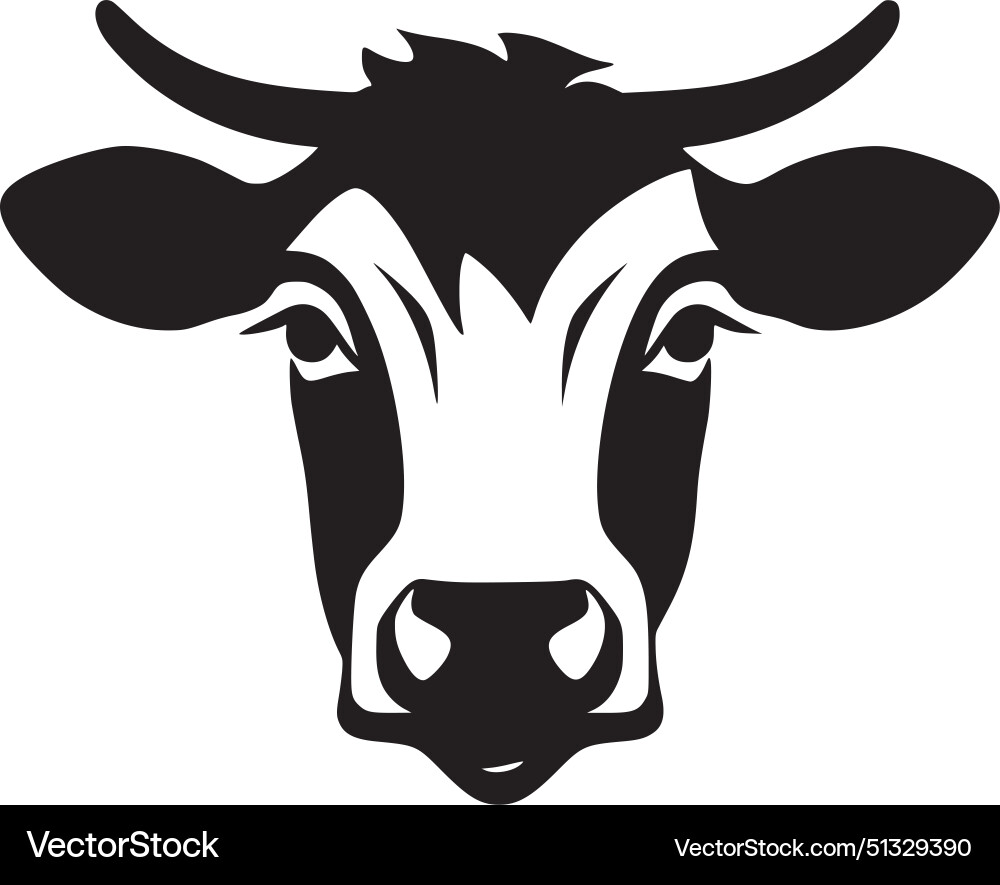Cow - minimalist and simple silhouette Royalty Free Vector