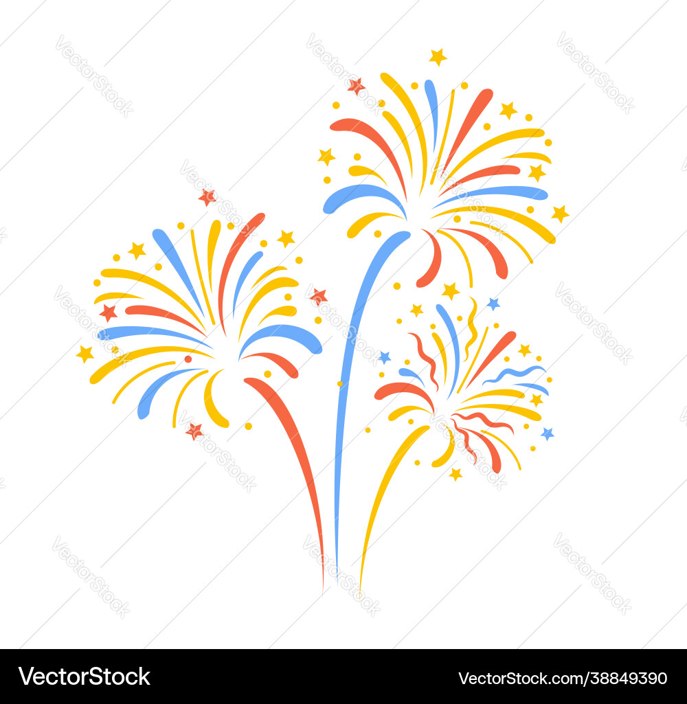 Firework pattern display celebration Royalty Free Vector