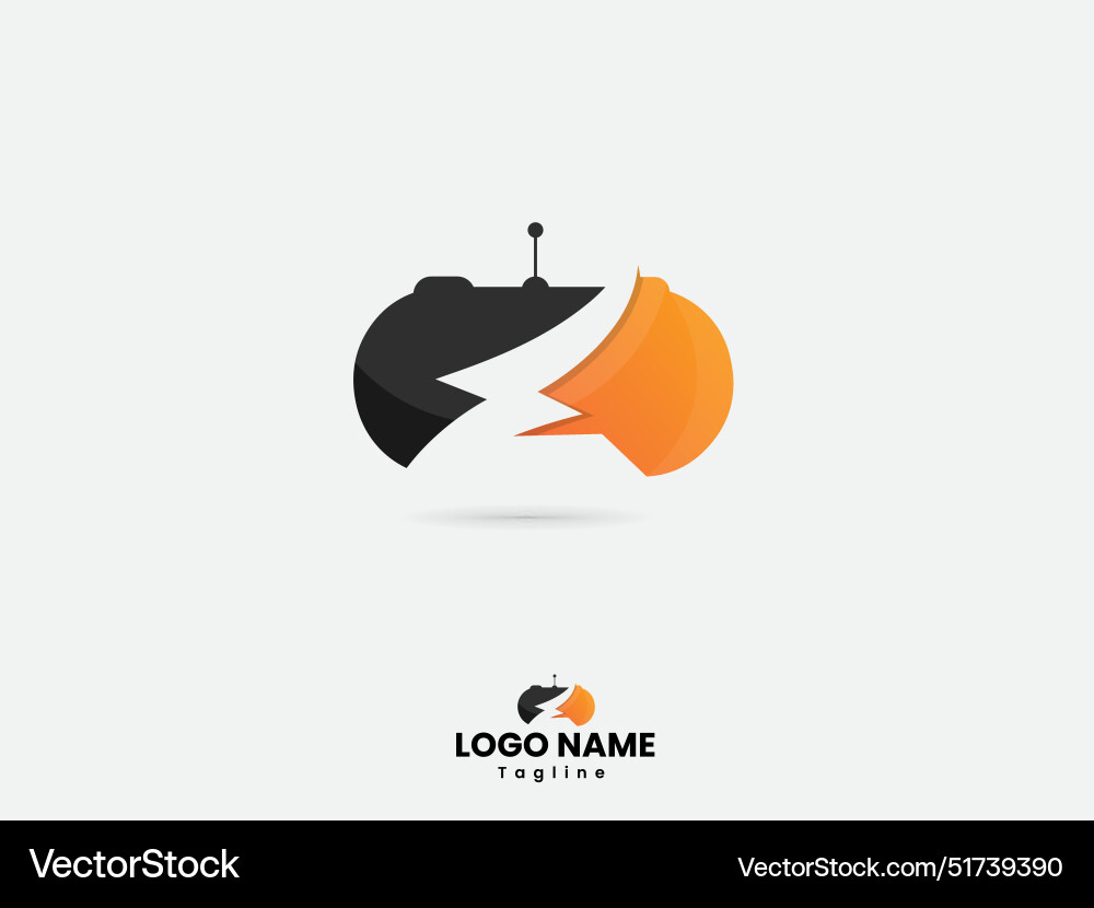 Game logo design with controller Royalty Free Vector Image