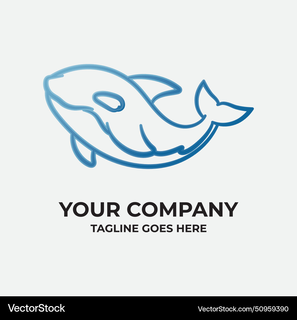 Killer whale logo Royalty Free Vector Image - VectorStock