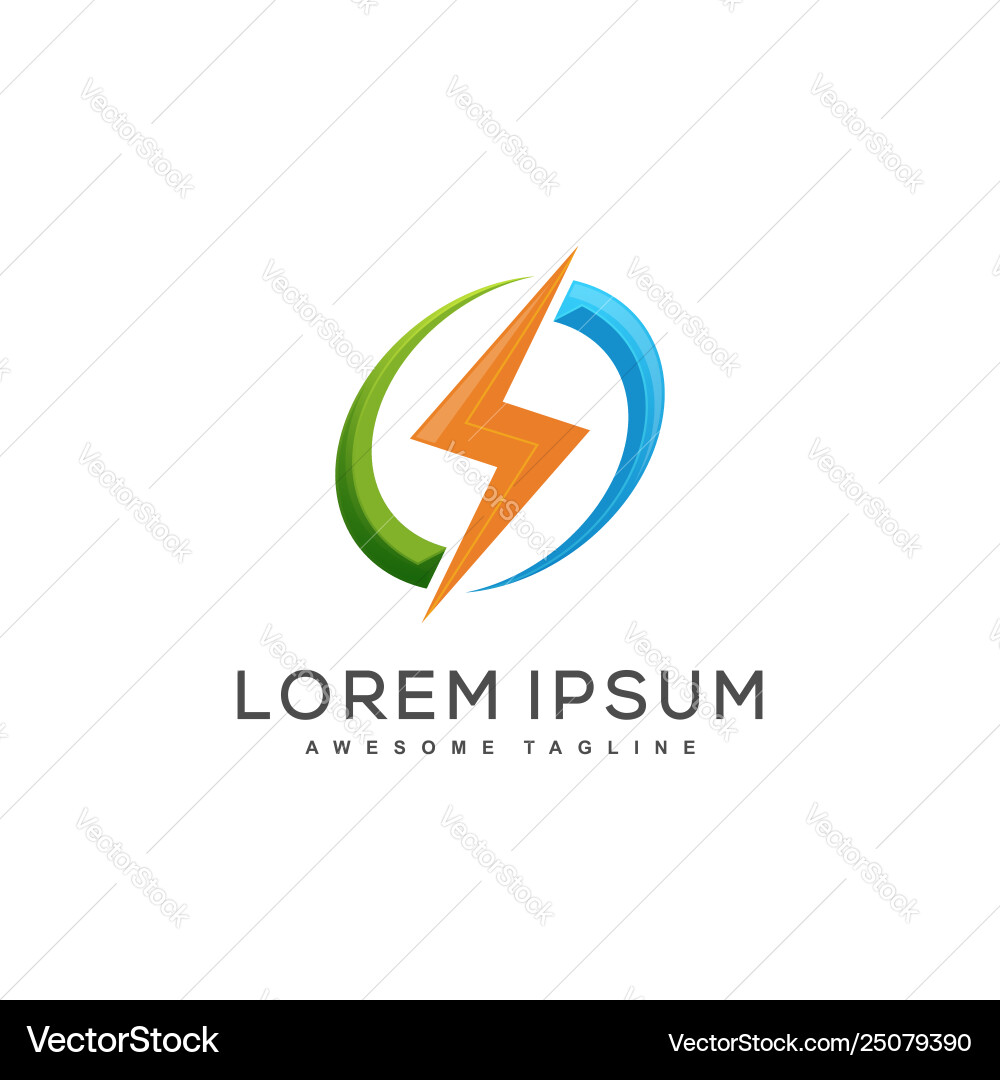 Lightning concept template Royalty Free Vector Image