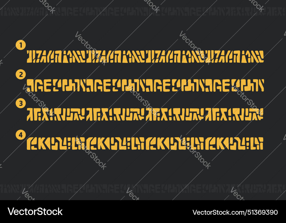Set of ancient alien glyph codex pattern Vector Image