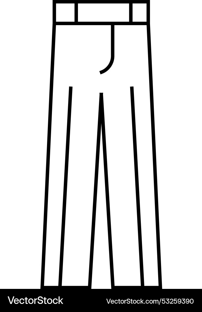 Trousers pants apparel line icon Royalty Free Vector Image