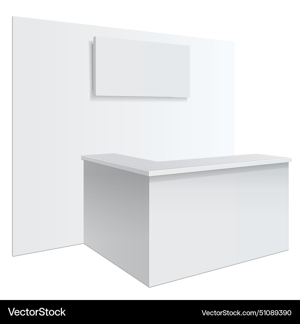 White reception or information desk Royalty Free Vector