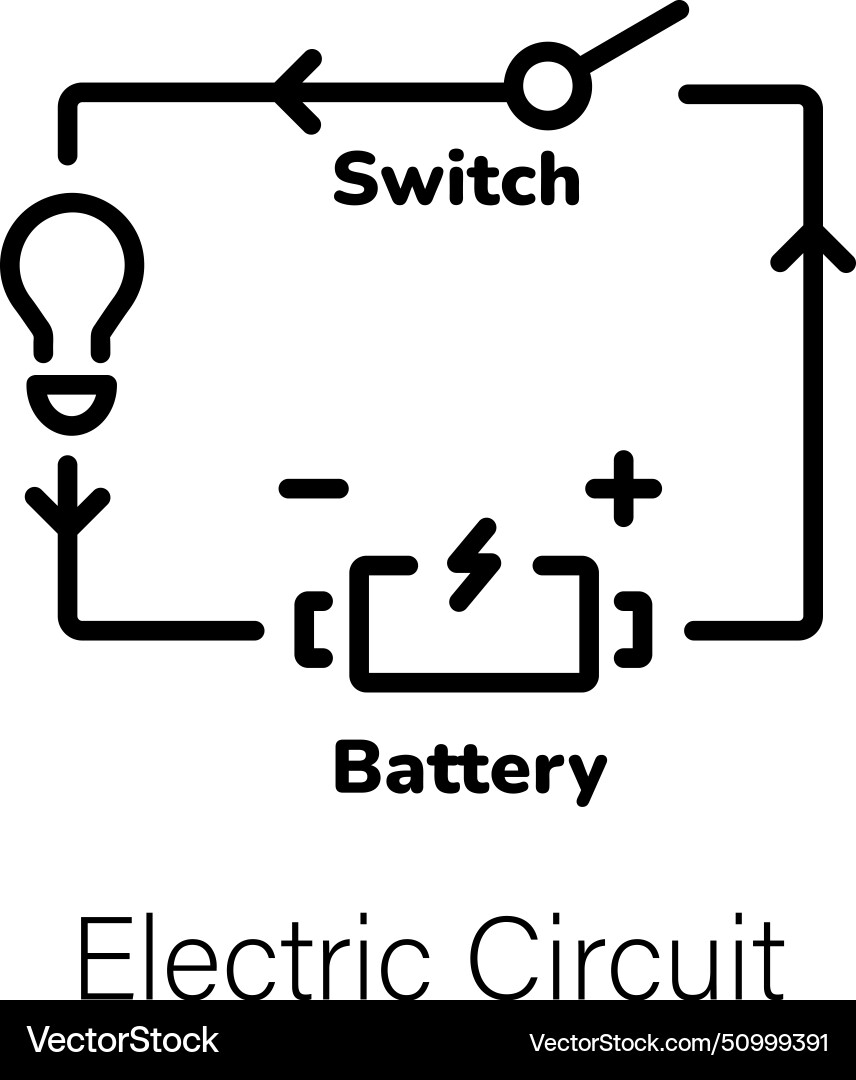 Electric circuit Royalty Free Vector Image - VectorStock