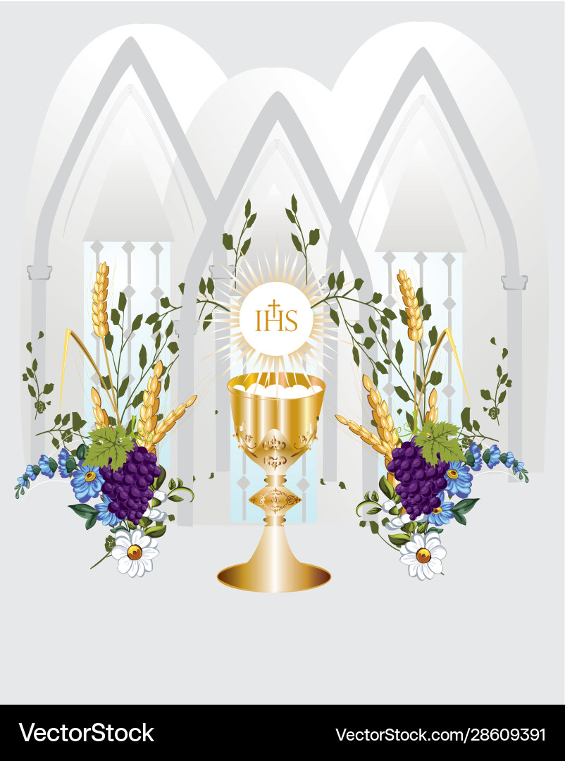 First holy communion Royalty Free Vector Image