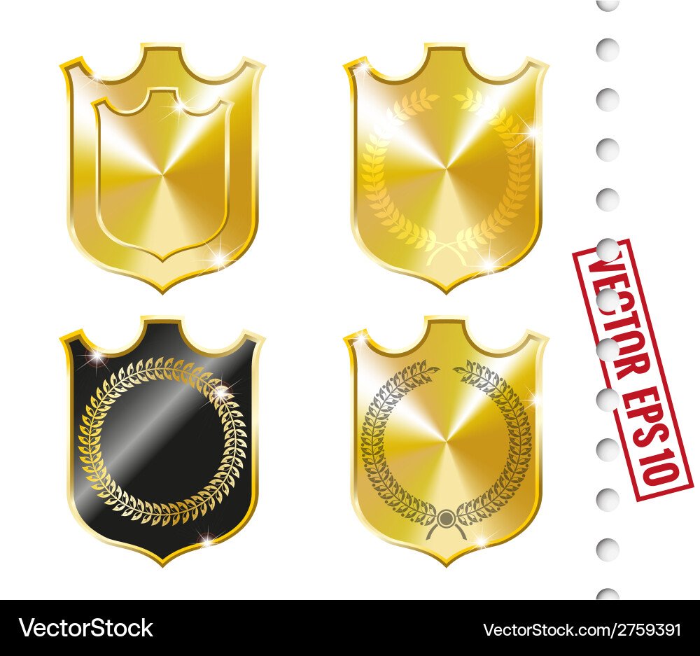 Gold labels Royalty Free Vector Image - VectorStock