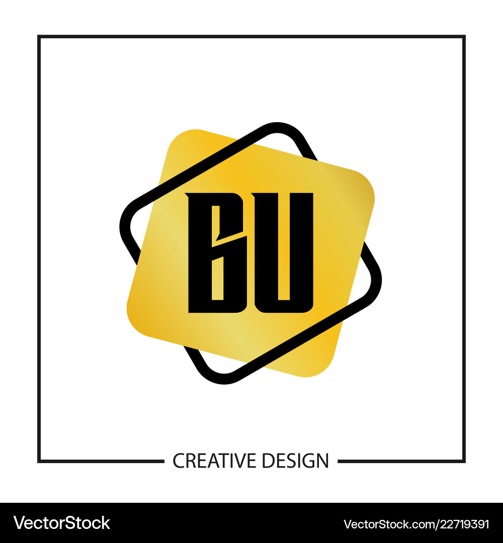 Initial letter bu logo template design Royalty Free Vector