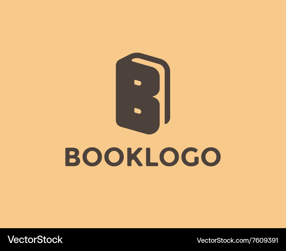 Letter b book logo Royalty Free Vector Image - VectorStock