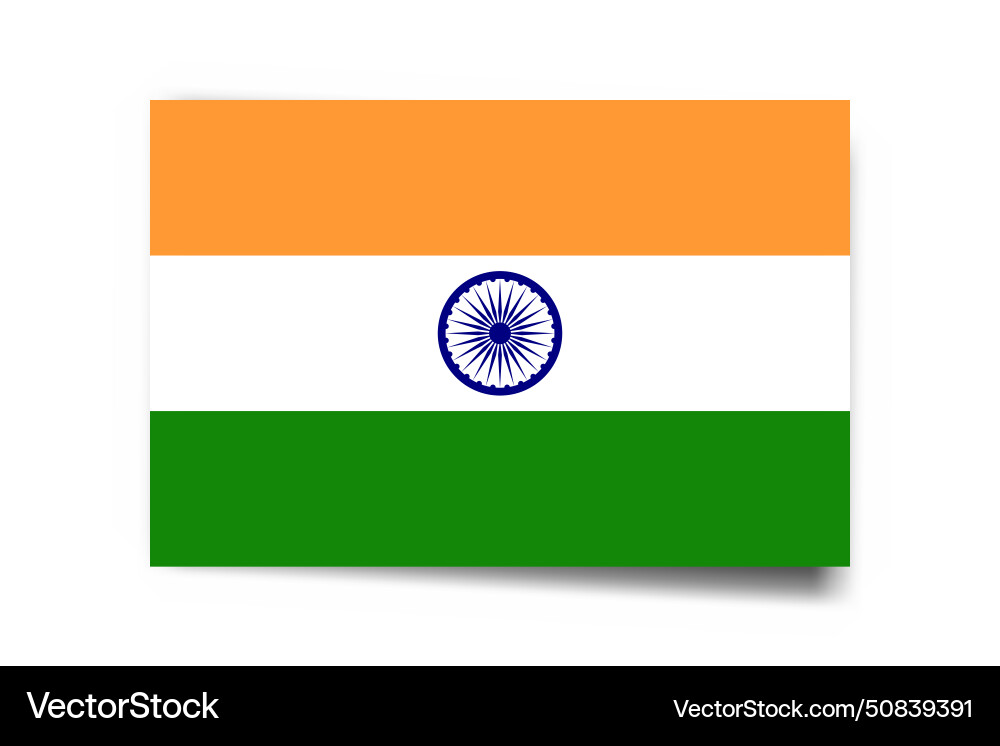 Rectangle flag of india Royalty Free Vector Image
