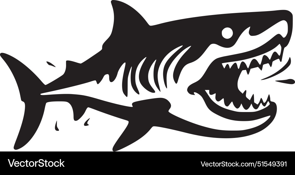 Shark - minimalist and simple silhouette Vector Image