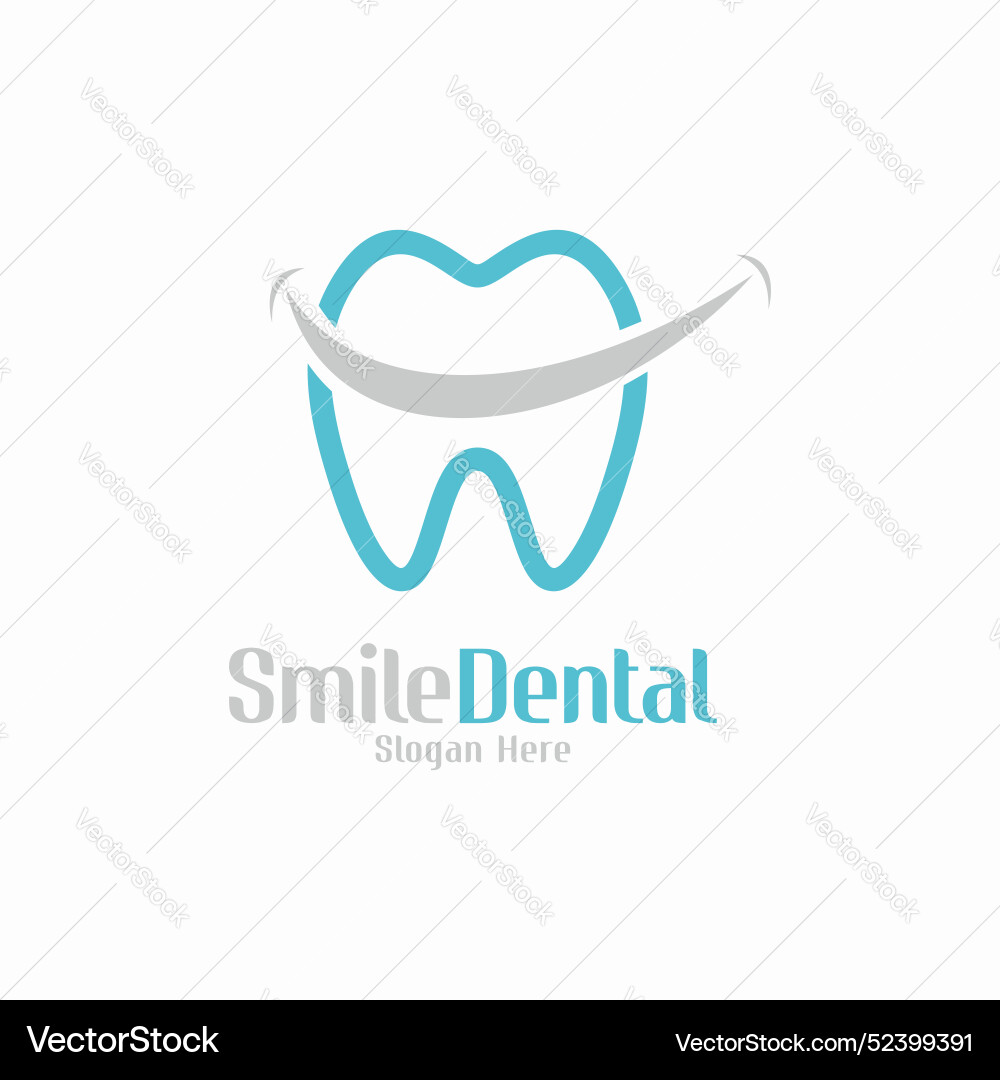 Smile dental logo template Royalty Free Vector Image