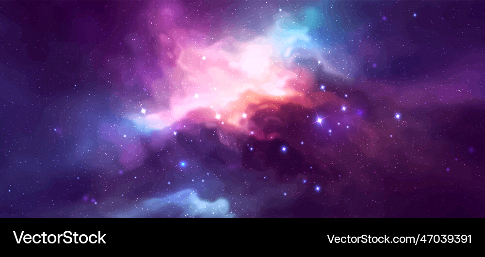 Space galaxy realistic Royalty Free Vector Image