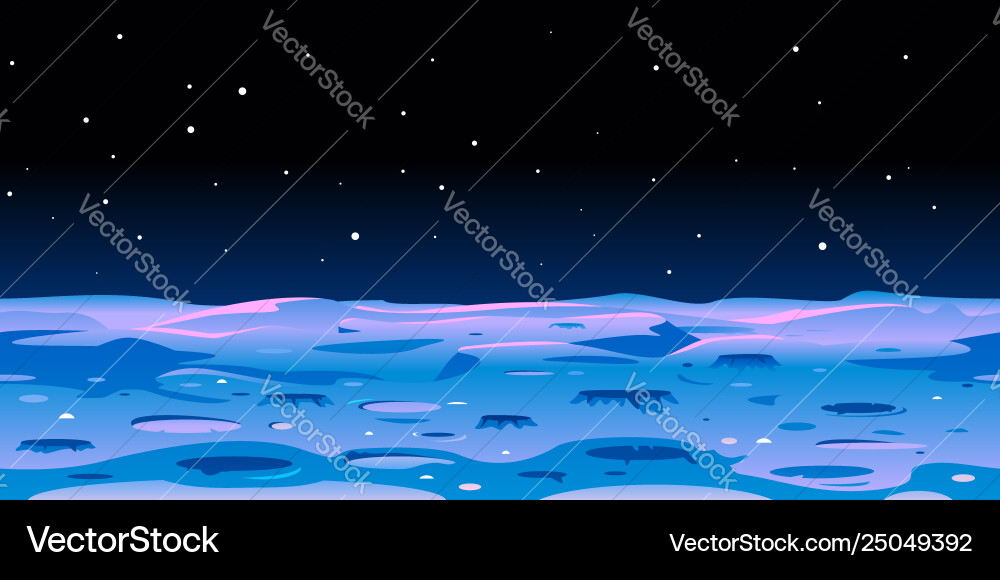 Cartoon Moon Surface Royalty Free Vector Image