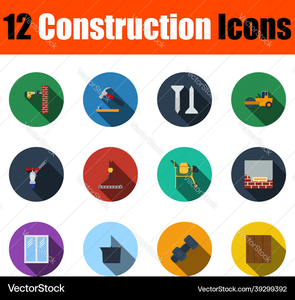 Construction icon set Royalty Free Vector Image
