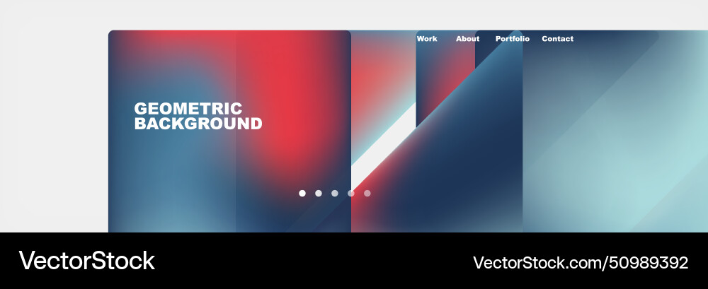Geometric background with red blue and white Vector Image
